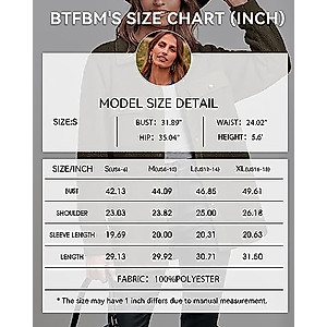 BTFBM Women's 2023 Fall Winter Button Down Shirts Sherpa Jacket Warm Long Sleeve Outerwear Faux Fur Shacket with Pockets(Solid Army Green, X-Large)