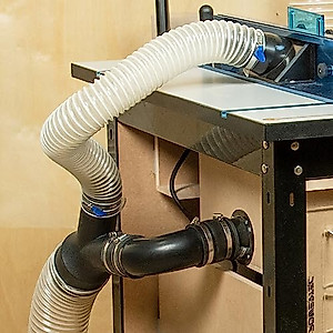 POWERTEC 70148 2-1/2 Inch Dust Control Flex Cuff with Steel Hose Clamps, Hose Connector Rubber Cuff Coupler for Woodworking Dust Collection Fittings, Dust Collector Accessories & Machinery, 1 pack