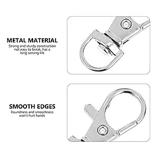 Ipetboom Puppy Cage Birds Cage Metal Hook Clip 40Pcs Trigger Snap Hooks Anti- Escape Pet Bird Cage Door Buckle Lock Claw Trigger Open Birds Cage Accessories Multitool Key