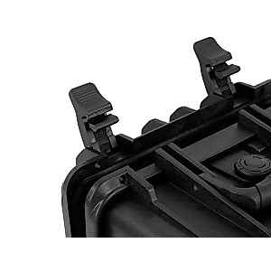 Monoprice Weatherproof/Shockproof Hard Case - Black Ip67 Level Dust and Water Protection Up to 1 Meter Depth with Customizable Foam, 10" x 9" x 7", 6.6 Liter
