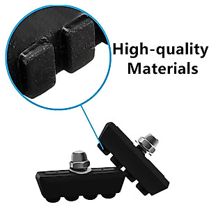 Fat-Cattie 4 Pairs (8 Pieces) Premium Bike Brake Pads,Caliper Brake Pads for Road Bicycle,Bike Brake Blocks of 40mm(Black)