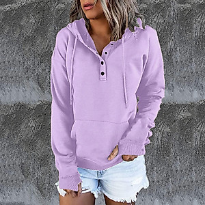 SMIDOW day prime october 2023 Women's Lightweight Full Zip Hoodie Purple L