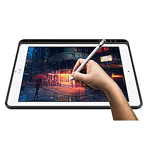 MoKo Case Fit iPad Pro 9.7 with Apple Pencil Holder - Slim Lightweight Smart Shell Stand Cover Case with Auto Wake/Sleep Fit Apple iPad Pro 9.7 Inch 2016 Tablet, Black