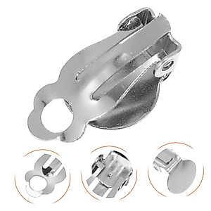 TEHAUX Essential DIY Earring Accessories 100pcs Clip-on Earring Findings Ear Jewelry Making Materials Safe Ear Clips