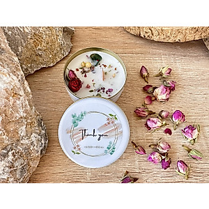 Scented Mixed Flower Candle Favors - Personalized for Weddings, Bridal Showers, Baby Showers, Birthdays (10-20-30-40-50-100 PCS in Bulk)