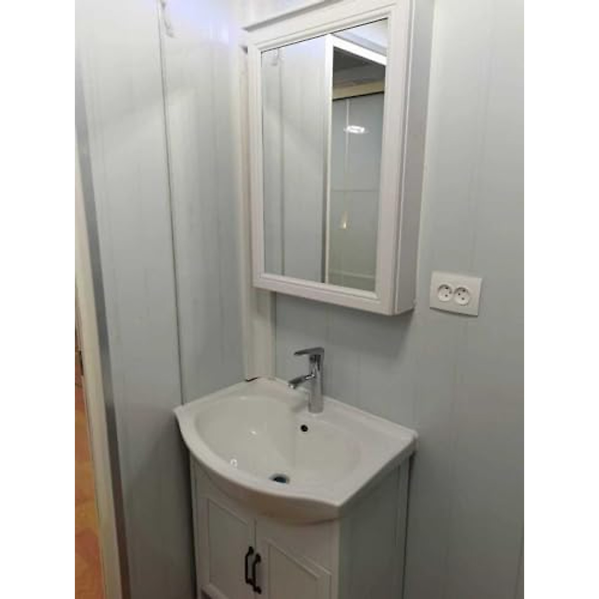 Mobile Expandable Prefab House with Restroom，Outdoor Storage Shed Tiny Home, Modern Sturdy Steel Storage House with Lockable Door and Window(19 x 20FT)