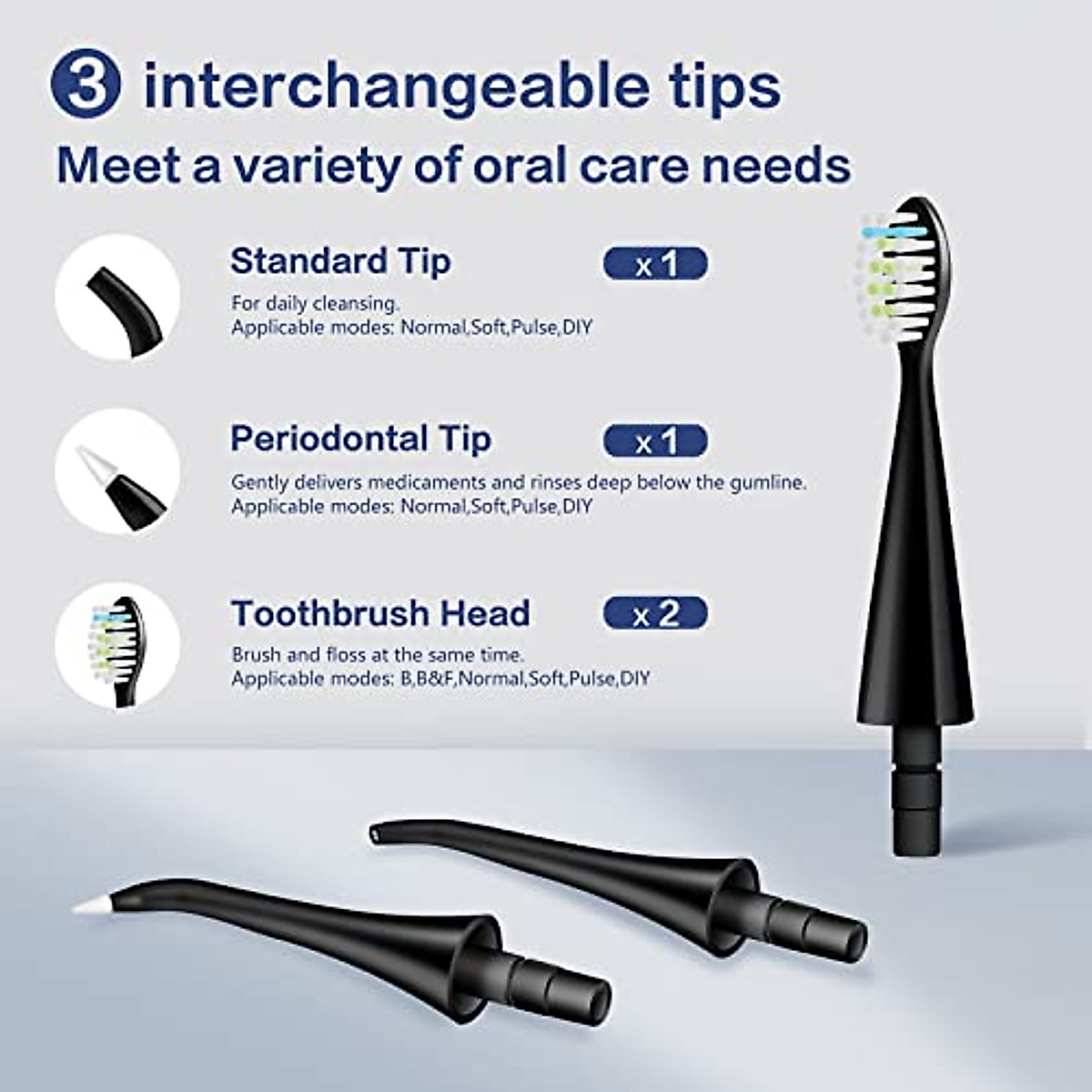 LAFATON 2 in 1 toothcleaner,Electric Toothbrush with Water Flosser Combo in One，Rechargeable Sonic Flossing Toothbrush with 3 Teeth Cleansing Ways,Waterproof Dental Oral Irrigator for Oral Care