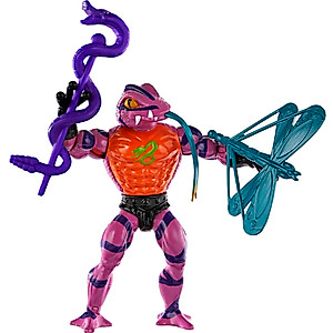 Masters of the Universe Origins Action Figure & Accessory, Rise of Snake Men Tung Lashor with Mini Comic Book, 5.5 inch