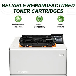 CAVDLE 410A Remanufactured Toner Cartridge Replacement for CF410A 410A Work with Color MFP M377dw M452dn M452dw M452nw M477fdw M477fnw M477fdn Printer (Black Cyan Yellow Magenta, 4-Pack)