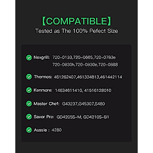 Dtong Universal Crossover Tubes,Replacement for Charbroil Advantage 463344116,463241113,463449914,Nexgrill 720-0830h and Others Most Grills Crossover. Adjust from 5in to 8in(3-Pack),6.18x2.4x2.13 in