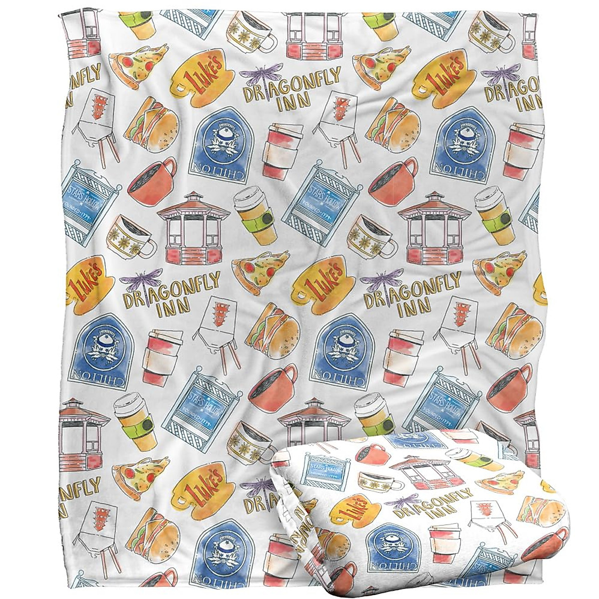 Gilmore Girls Blanket, 50"x60" Dragonfly Inn and Lukes Silky Touch Super Soft Throw Blanket