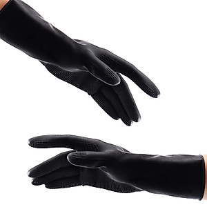 Hair Dye Gloves,Professional Hair Coloring Accessories for Hair Salon Hair Dyeing,2pcs（1 left+1 right）,black