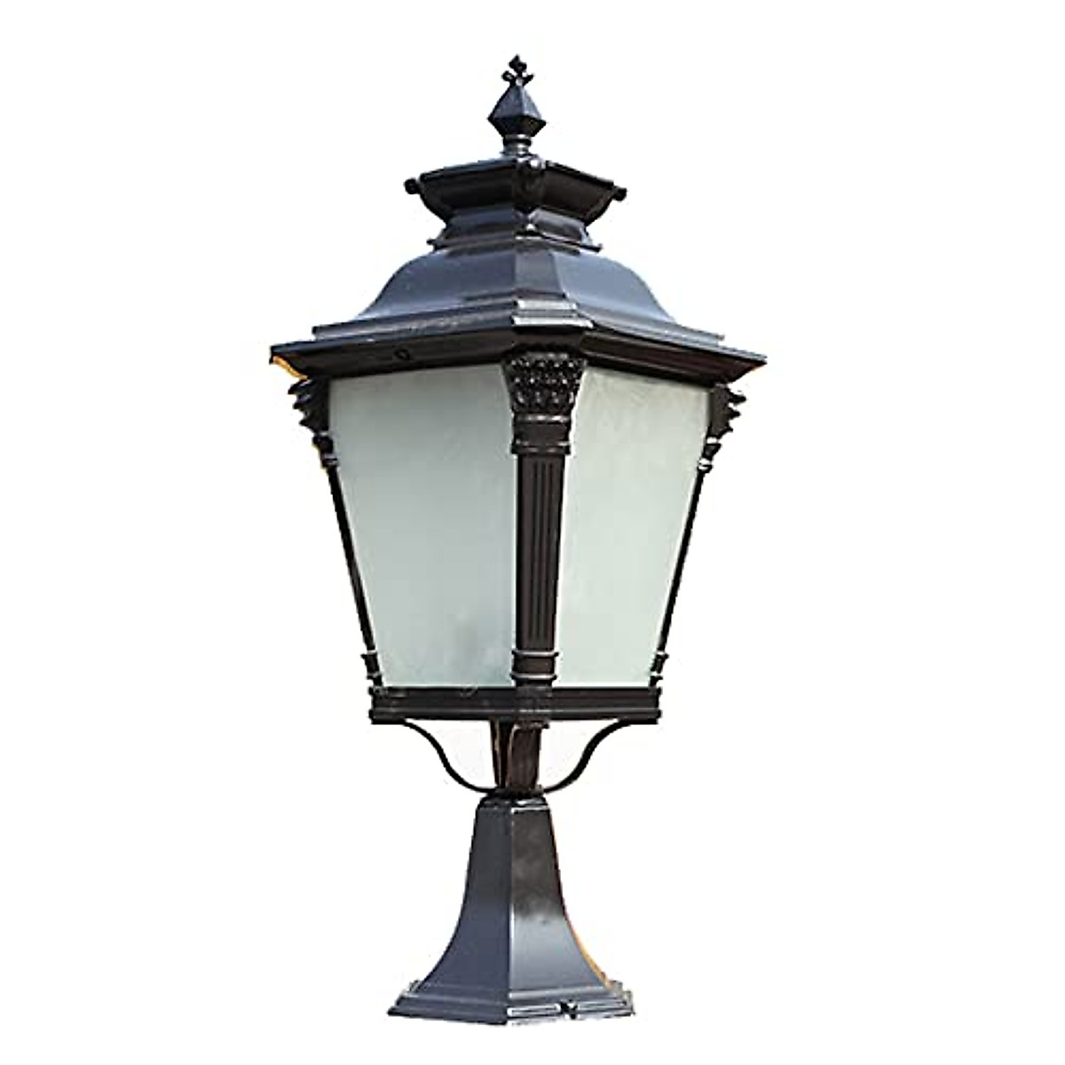 speesy Personalized Waterproof Courtyard Stigma Column Post Light Fixture,Outdoor Garden Lawn Pillar Lamp,Die-cast Aluminum E27/E26 Post Lamps, Villa Gate Hotel Pool Column Lamp