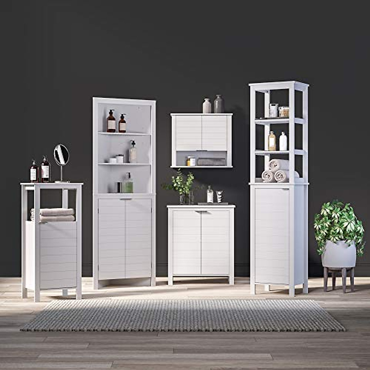 RiverRidge White Madison Collection 2-Door Wall Cabinet