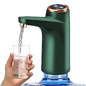 Water Bottle Pump for 5 Gallon Water Bottle Dispenser Pump SystemUSB Charging Automatic Drinking Water Pump Portable Electric Water Dispenser (Green)