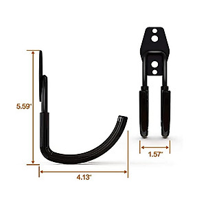 zoele Wall Mounting High Velocity Floor Fan Bracket, Wall Mount Industrial Grade Floor Fan Hook Hanger, Wall Fan Support Hook kit (Black)