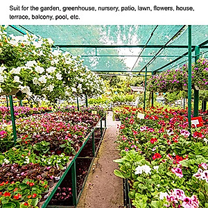 MECCANIXITY Garden Plants Shade Cloth with Grommets 3x2m, 5m Cord Mesh Fabric Sunshade Cover Net, White