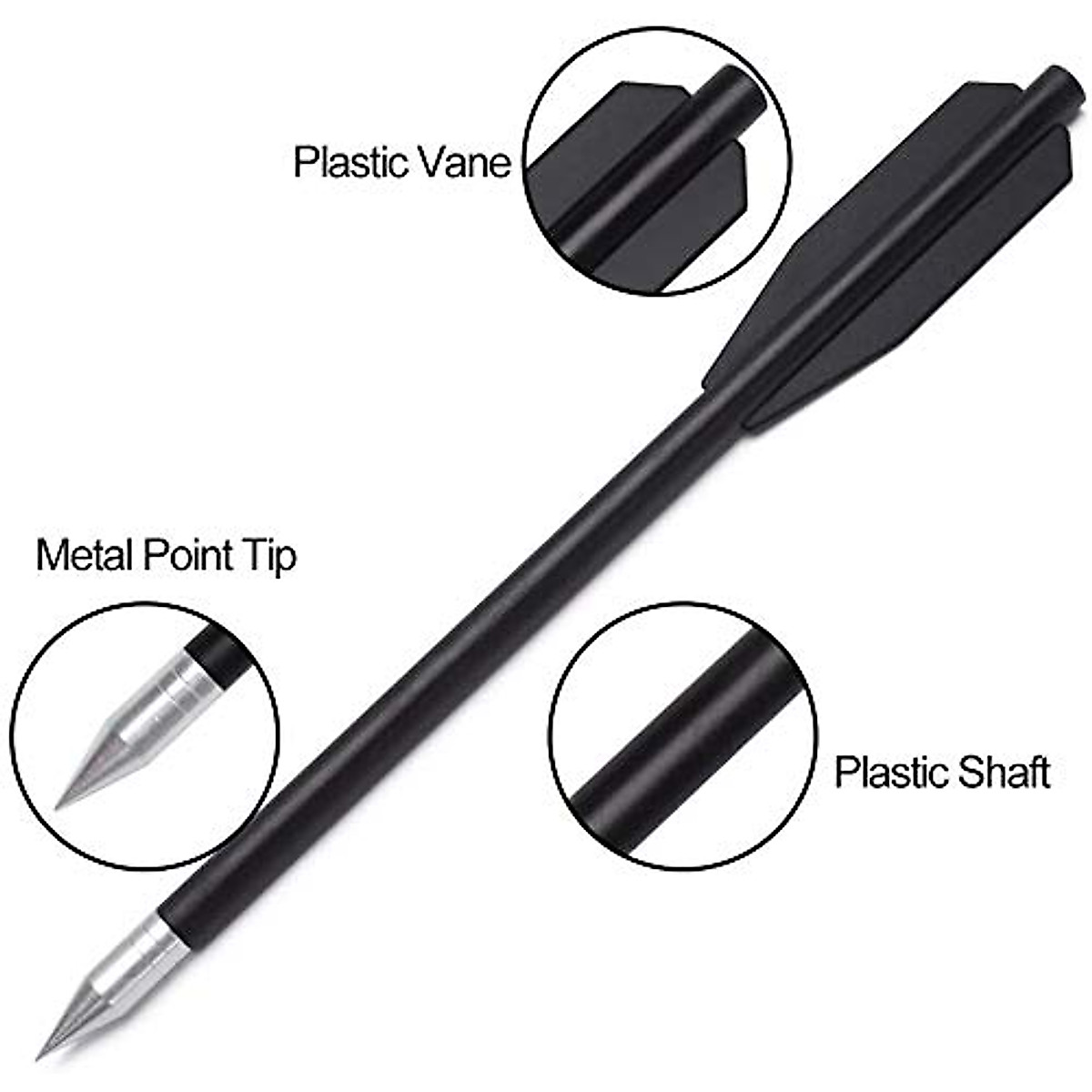 Kavard Small Crossbow Bolts 6.3 Inch Mini Crossbow Arrows 50lbs-80lbs for Kids Adults Hunting Shooting Practice (60Pack)