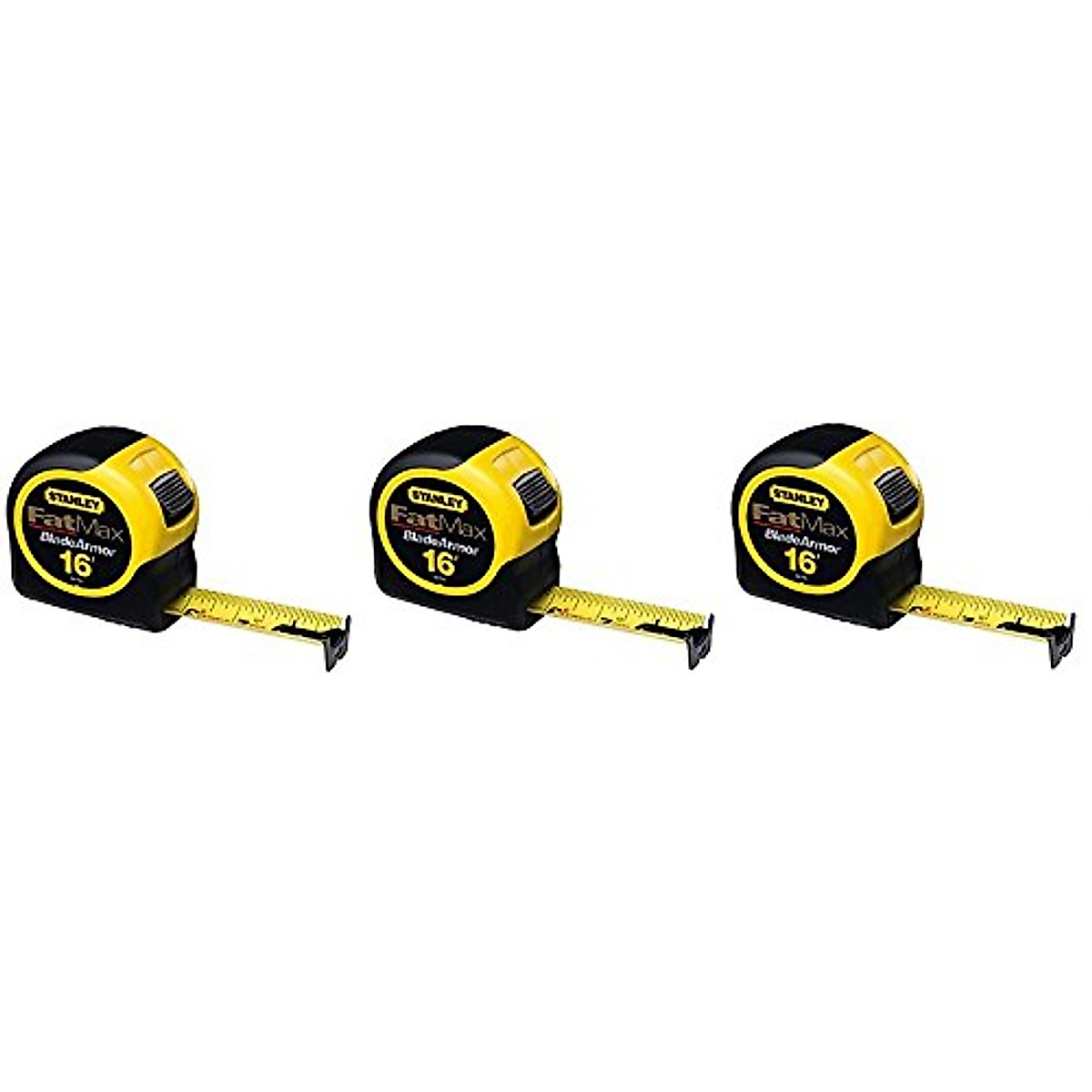 Stanley 33-716 16-Foot-by-1-1/4-Inch FatMax Tape Rule with Blade Armor (3-Pack)