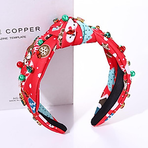MOLOCH Christmas Headband for Women - Tree Bow Snowflake Knotted Jeweled Crystal Xmas Decorations Gifts