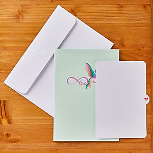 Lovepop Lovely Hummingbird Pop Up Card, 5x7 - 3D Greeting Card, Cards for Mom, Thinking of You, Love Card