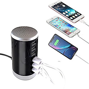 Desktop USB Charging Station,6-Port USB Tower Charging Station 30W 6A USB Charging Station,Multi Ports USB Charger Charging for Smartphones，Tablets，and Other USB Devices.(Black)