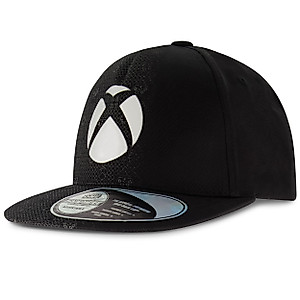 Microsoft Xbox Baseball Hat, Skater Adult Snapback Cap with Flat Brim, Baseball Cap, Black, One Size