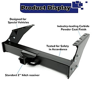ECOTRIC Class 5 Trailer Hitch 2" Receiver Compatible with Ford 1999-2016 F-250/F-350 Super Duty 2008-2015 F-450 Super Duty 17000 lbs Replace for Part Number 15410