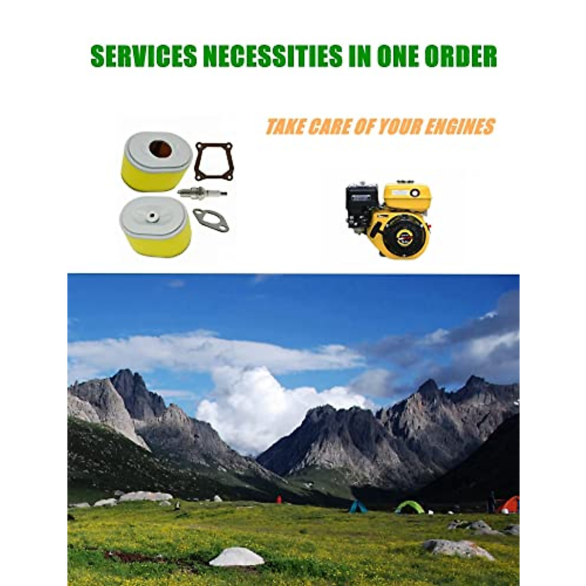 AFZE18 GX160 GX200 Air Filter for Honda and Clones GX120 Coleman Ct200u Bt200x MB165 MB200 159cc 196cc 212cc 17210-ZE1-505