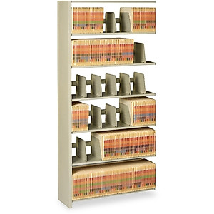 Tennsco 128848ACSD 48 by 12 by 88-Inch Snap-Together Open Shelving Steel 7-Shelf Closed Add-On Unit, Sand