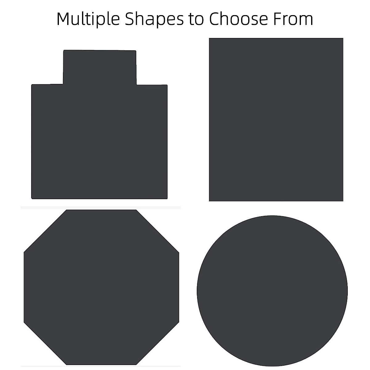 NCONE Office Chair Mat, Round Floor Mat for Home, 39inch Diameter Low Pile Heavy Duty Non Slip Multi-Purpose Desk Chair Mat Rug for Hardwood Tile Floor Carpets (Dark Grey)