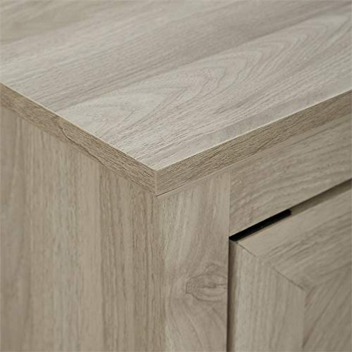 Walker Edison Modern Wood Grooved Buffet Sideboard with Open Storage-Entryway Serving Storage Cabinet Doors-Dining Room Console, 58 Inch, Birch