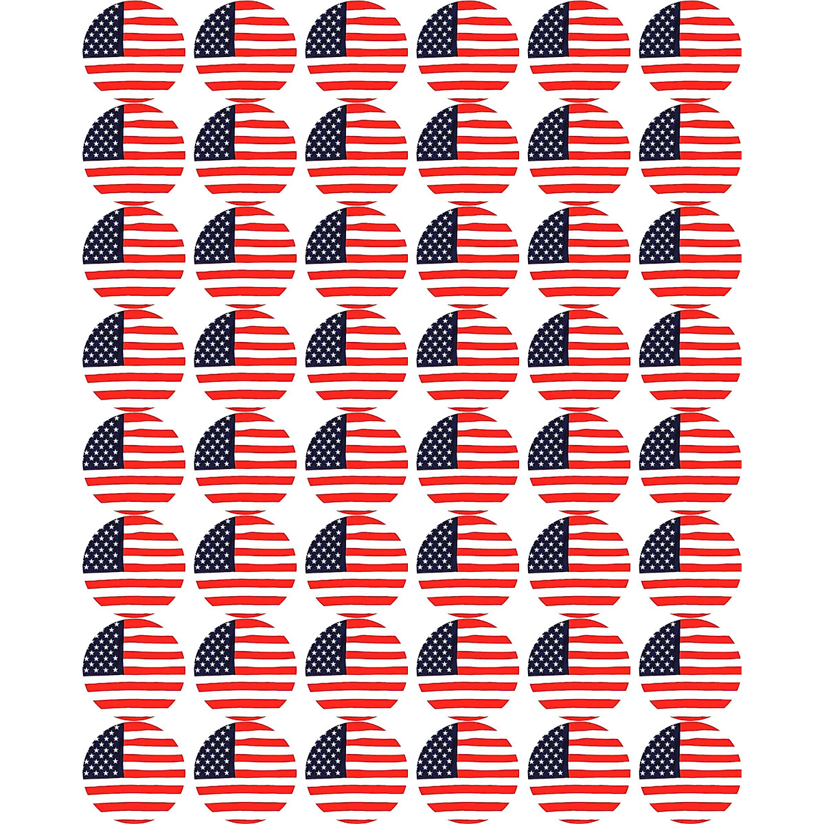 American Flag Envelope Seals - 1.2" Circle Stickers - 144 America USA Circle Stickers (Flag)
