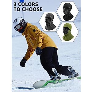 ROCKBROS Ski Mask Balaclava Winter Mask for Men Baclava Cold Weather Thermal Black