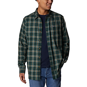 Columbia Men's Vapor Ridge III Long Sleeve Shirt, Spruce Balanced Tartan, X-Large