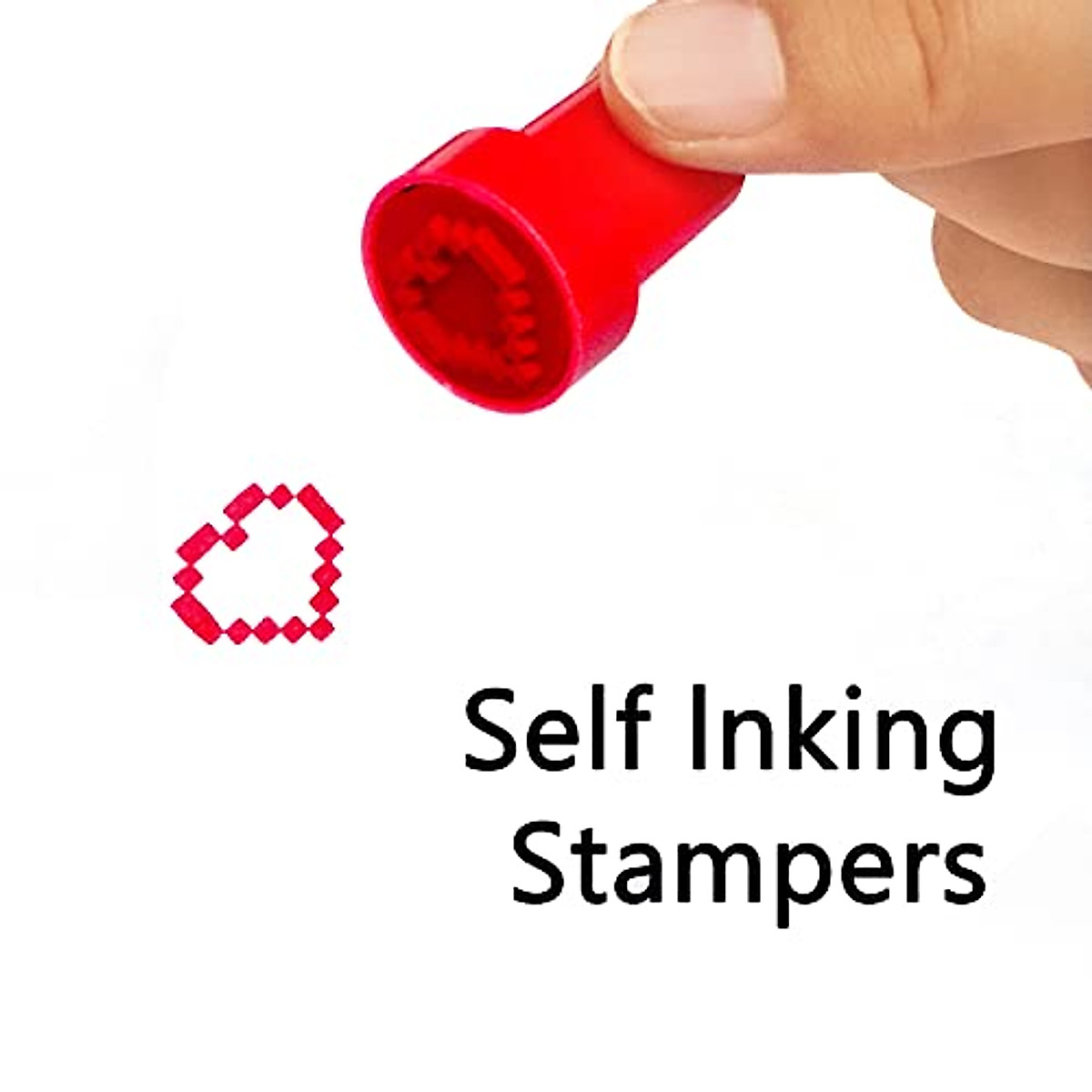 24 Pcs Pixel Miner Themed Stampers for Kids, Mine Pixel Craft Birthday Party Favors Supplies, Classroom Rewards Prizes Goody Bag Treat Bag Stuffers