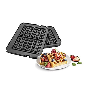 Cuisinart GR-6S Contact Stainless Steel Griddler with Smoke-less Mode Indoor Grill, Removable and Reversible, Dishwasher Safe Non-Stick Plates, LCD Display, Digital Controls and Waffle Plates