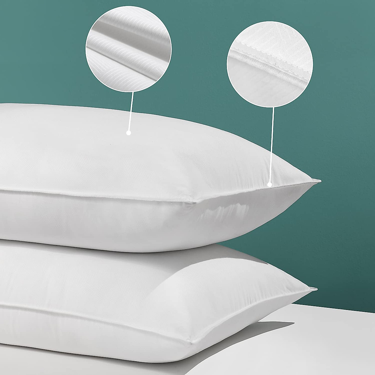 HARBOREST Bed Pillows Standard Size Set of 2 - Luxury Hotel Collection Down Alternative Pillows for Sleeping, 20 x 26 Inches