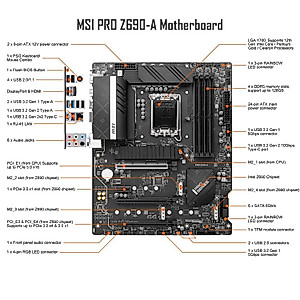 INLAND Micro Center Intel Core i7-12700K Desktop Processor 12 (8P+4E) Cores up to 5.0 GHz Unlocked LGA1700 600 Series with MSI PRO Z690-A ProSeries DDR5 Gaming Motherboard