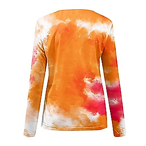 Women's Casual Long Sleeve Tunic Tops Spring Tshirt Blouses Flannel Shirts for Women Pink Purple