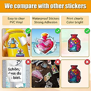 50Pcs Cute Cartoon Apothecary Magic Potion Aesthetic Stickers Decals Notebook Laptop Phone Car Stickers Kids Classic Toy Cute Vinyl Stickers Gifts for Girls,Boys,Kids Decoración De Pegatinas