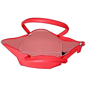 Lacoste Women's L.12.12 Concept Vertical Shopping Tote Bag, Navy/Iberis Red, One Size