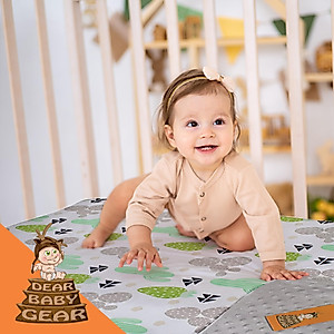 Dear Baby Gear Baby Blankets - Nursery Blankets for Newborn - Crib Bedding - Soft Blanket for Infant - Blanket for Boys & Girls - 40" x 30" (Succulents Cactus Cacti, Light Gray Dot)