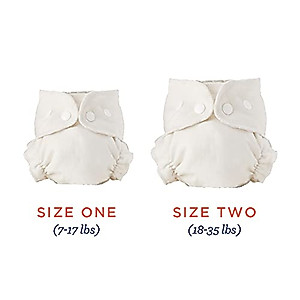 Esembly Cloth Diaper Inner, Trim-Fitting, Certified Organic Cotton, Reusable and Absorbent Leak-Proof Diapers with Snap Closure for Eco-Friendly Diapering, 3-Pack Size 1 (7-17lbs)