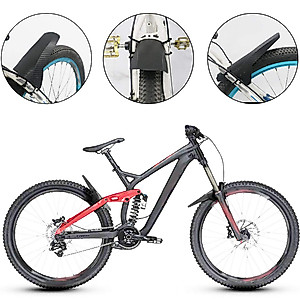 1 Pair Mountain Bike Fender Mud Guard,XINBOUS Adjustable Carbon Fiber MTB Bicycle Mudguard Front + Rear MTB Fender Set Compatible with 20"/24"/26"/27.5"/29" Mountain Bike Mud Guards
