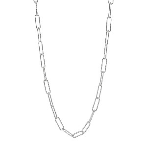 Silpada 'Graffetta' Chain Necklace, Textured in Sterling Silver, 16" + 2"