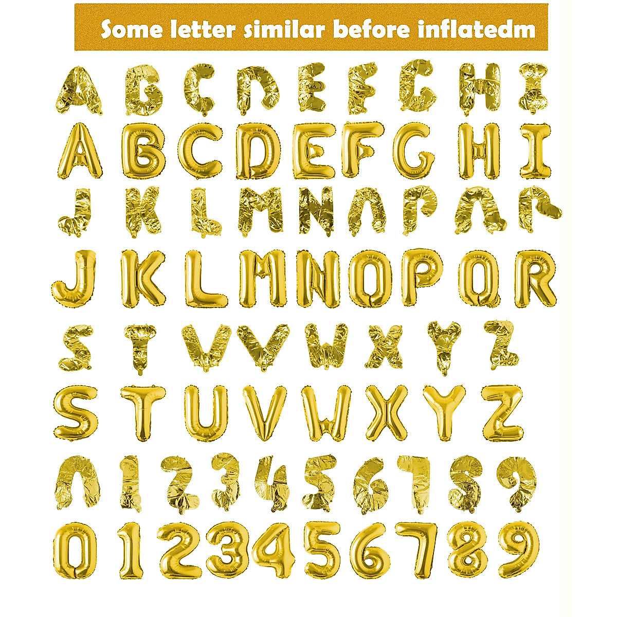 Happy Birthday Balloon Banner Custom Phrase Balloons letter 16 inch Personalized Alphabet Letters Foil Mylar Balloons (Gold)