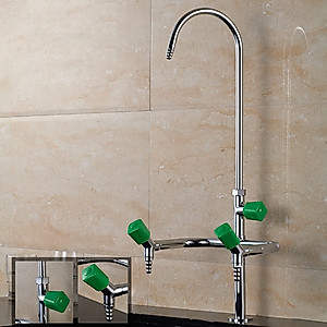 BBGS 3-nozzles Lab Faucets, High Arc Single Handle Sink Faucet for Kitchen Sink Stainless Steel Bar Commercial Laboratory Tap