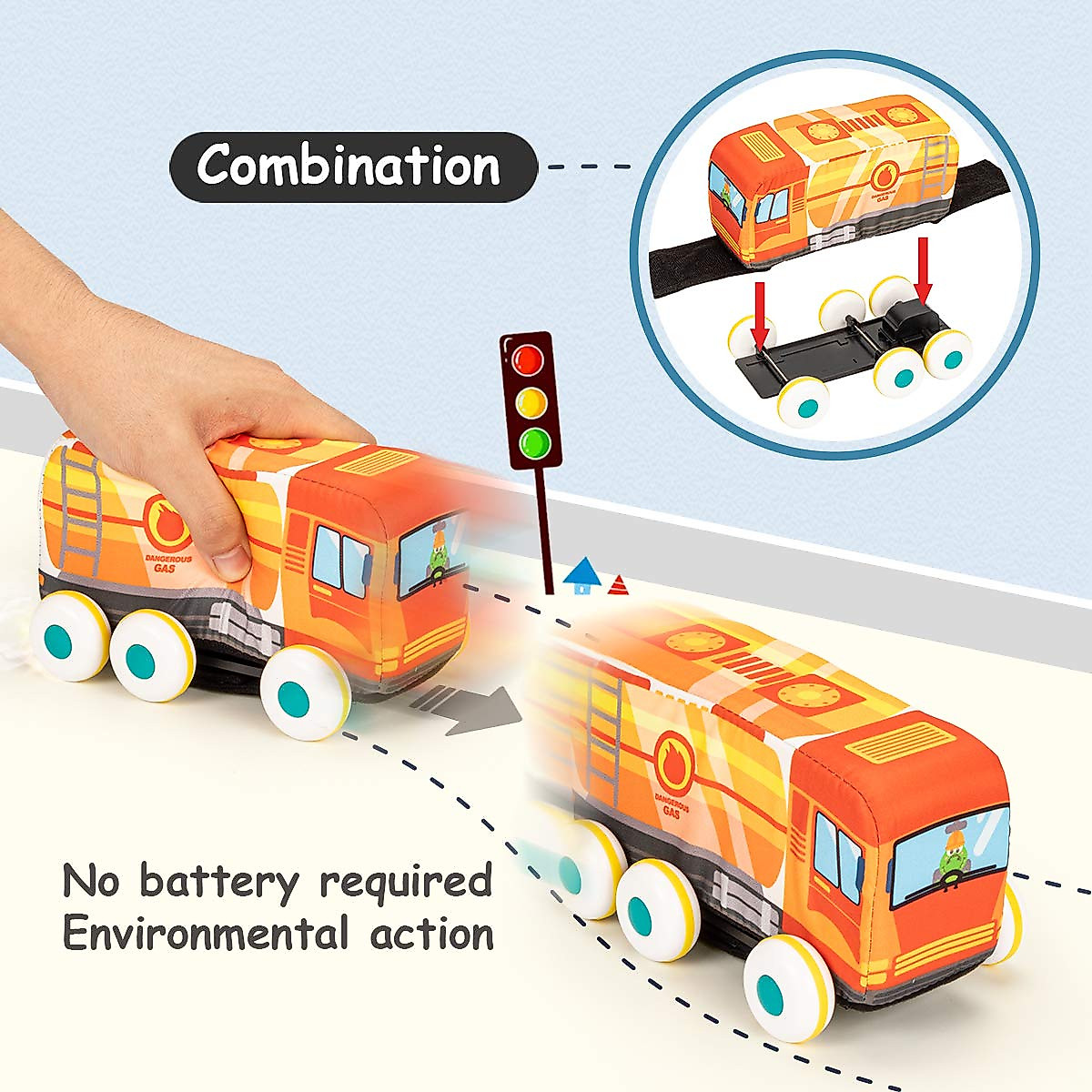 UNIH Car Toys for 1 Year Old Boy,Soft Plush Car Set with Play Mat,Pull-Back Vehicle Baby Soft Car Toys for Baby Toddlers 1 2 Year Old Boy Girl