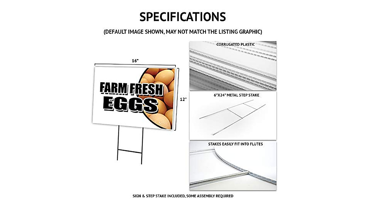 Pork Rinds Yard Sign - 12"x16" Outdoor Plastic Sign